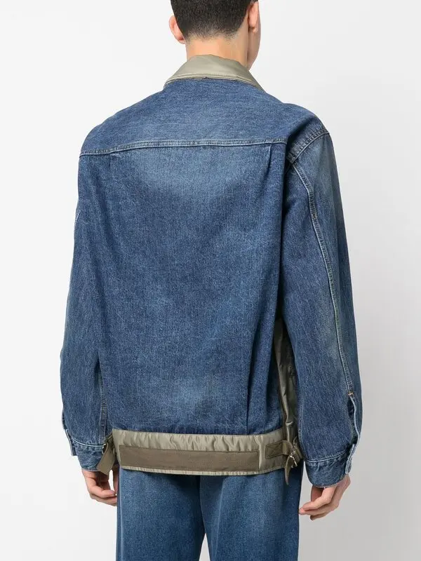 Sacai Contrasting-collar Denim Jacket