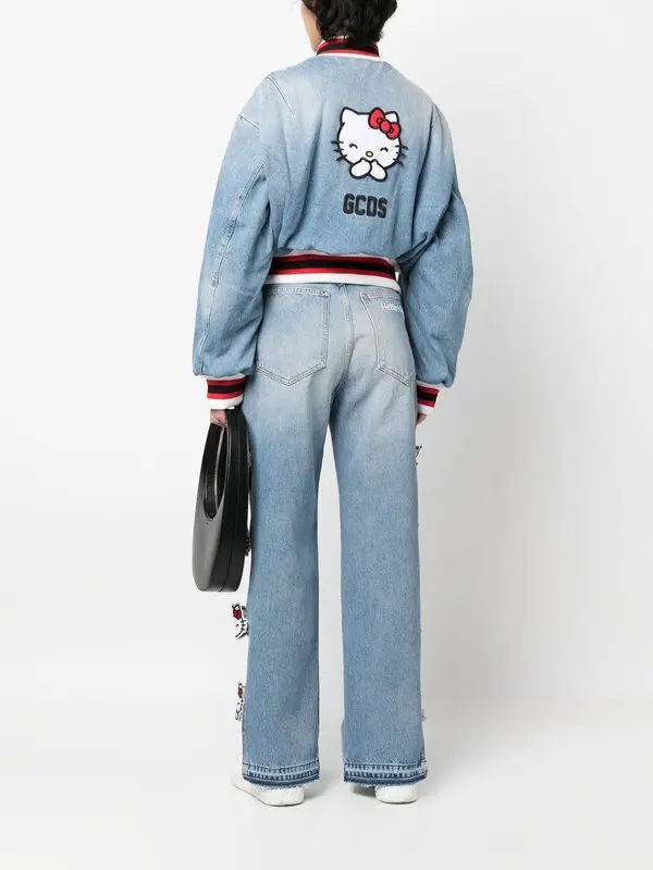 Gcds Hello Kitty Denim Bomber Jacket