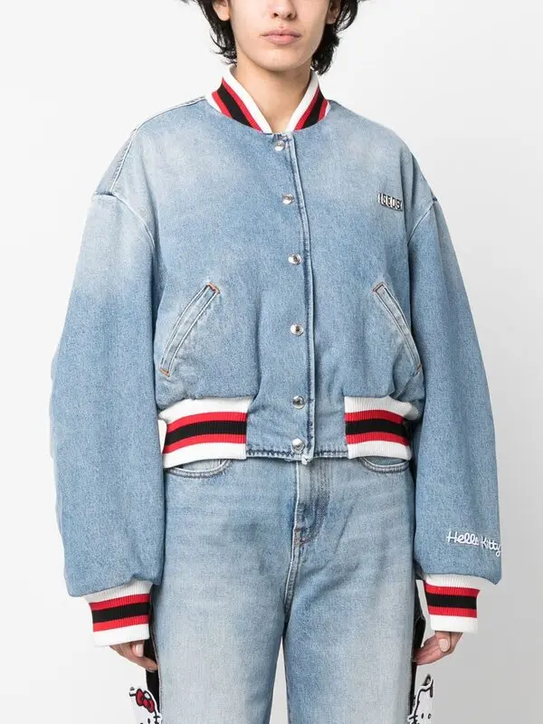 Gcds Hello Kitty Denim Bomber Jacket