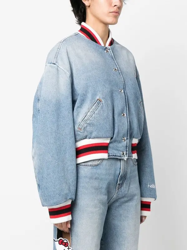 Gcds Hello Kitty Denim Bomber Jacket