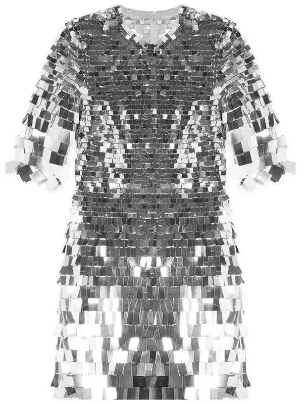Simkhai Vivienne Sequin Mini Dress - Silver | Editorialist