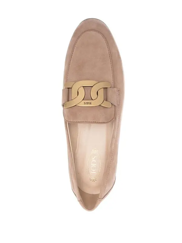TOD'S Engraved Chain-link Loafers