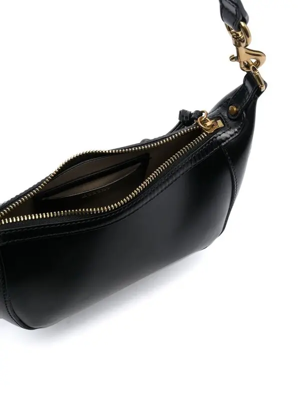 Isabel Marant Oskan Moon Studded Shoulder Bag - Black