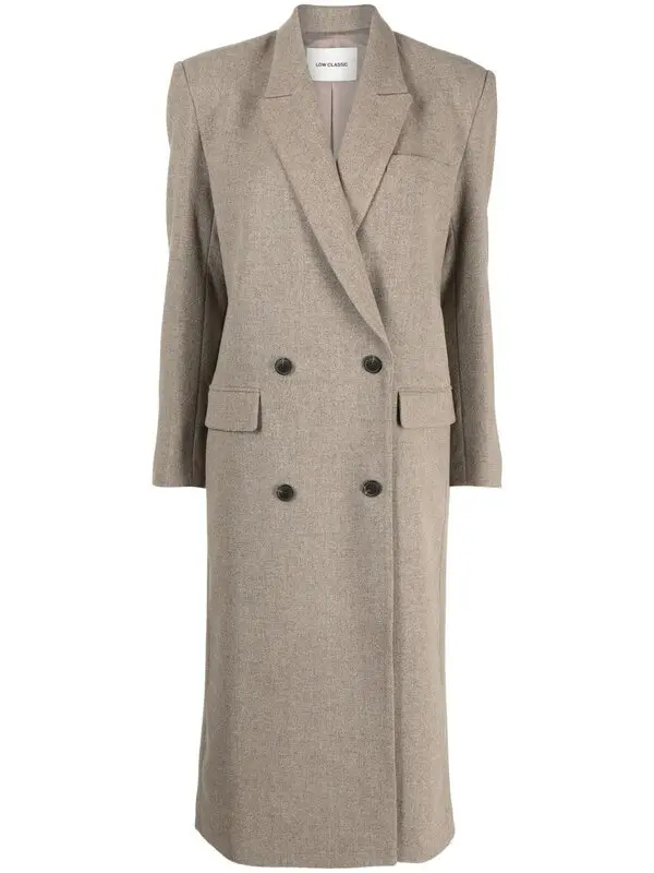 LOW CLASSIC Double-breasted Wool Coat