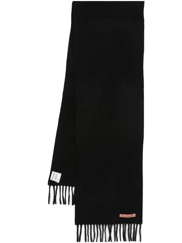 Acne Studios Tassel-detail Wool Scarf - Black