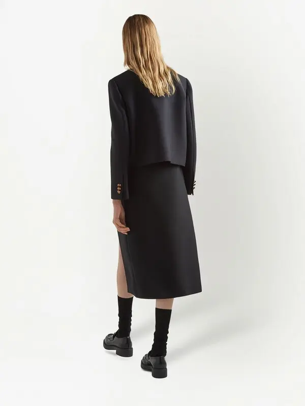 Prada Single-breasted Tricotine Jacket