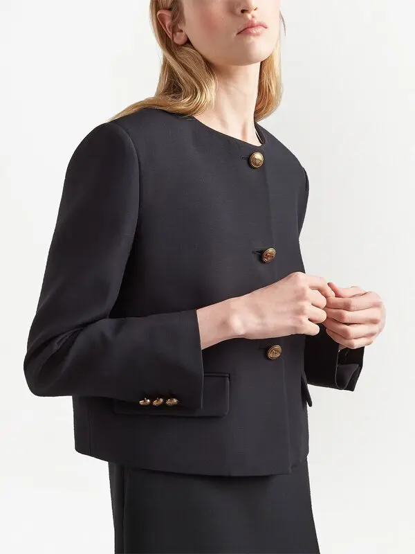 Prada Single-breasted Tricotine Jacket