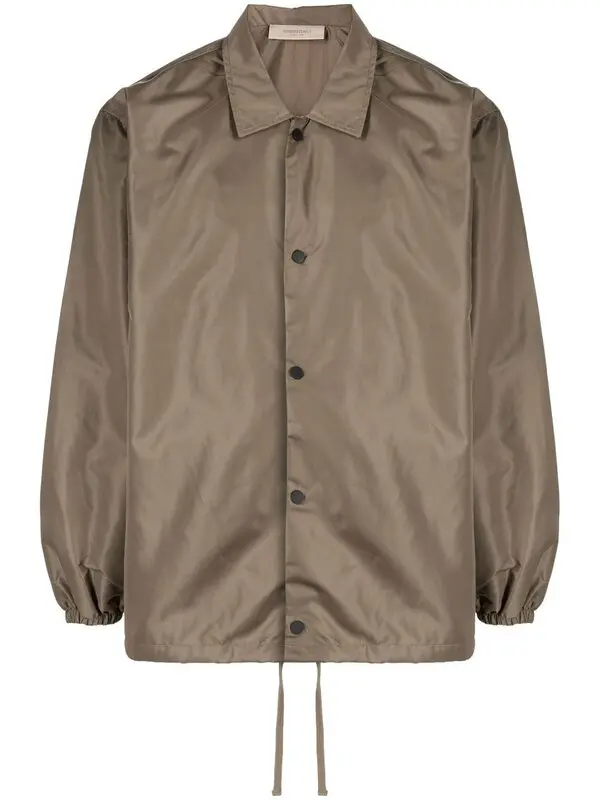 Fear Of God 1977 Logo Print Shirt Jacket - Brown