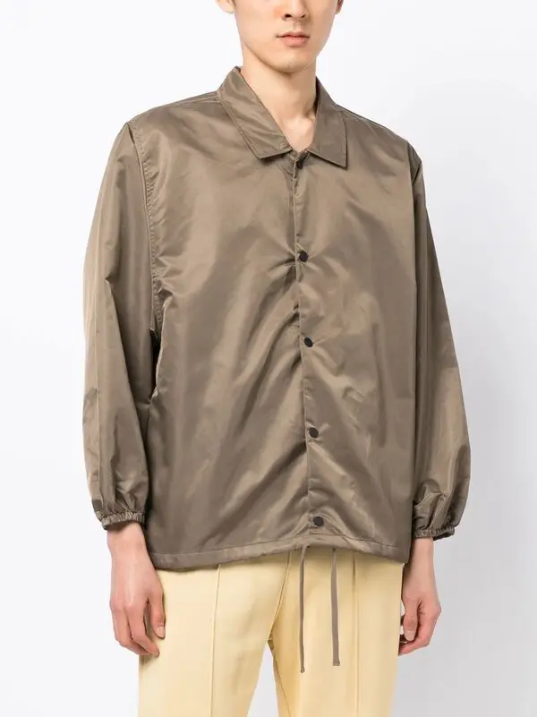 Fear Of God 1977 Logo Print Shirt Jacket - Brown