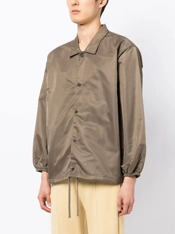 Fear Of God 1977 Logo Print Shirt Jacket - Brown