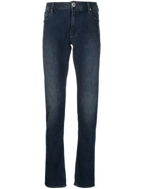 Emporio Armani Low-rise Skinny Jeans - Blue
