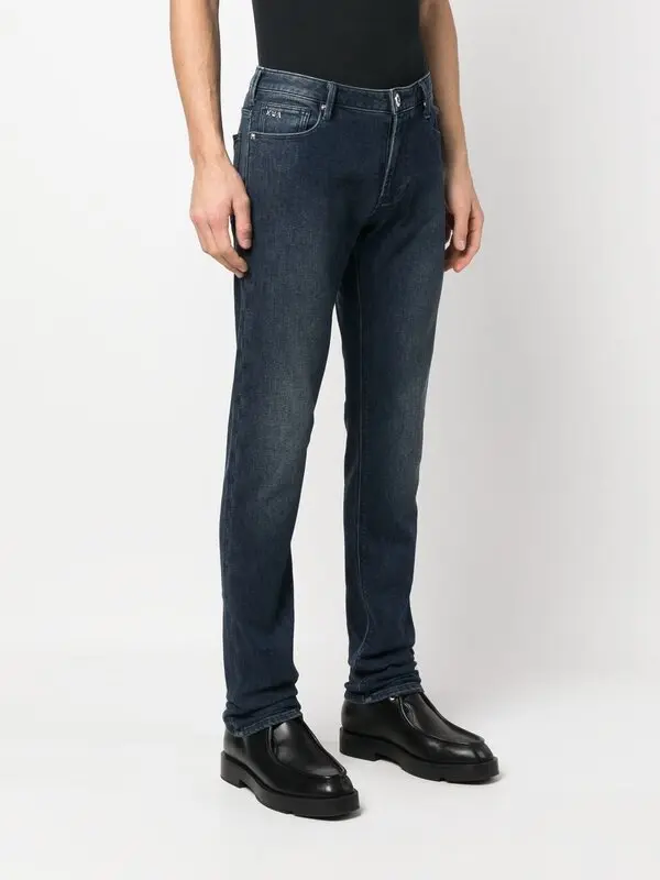 Emporio Armani Low-rise Skinny Jeans - Blue