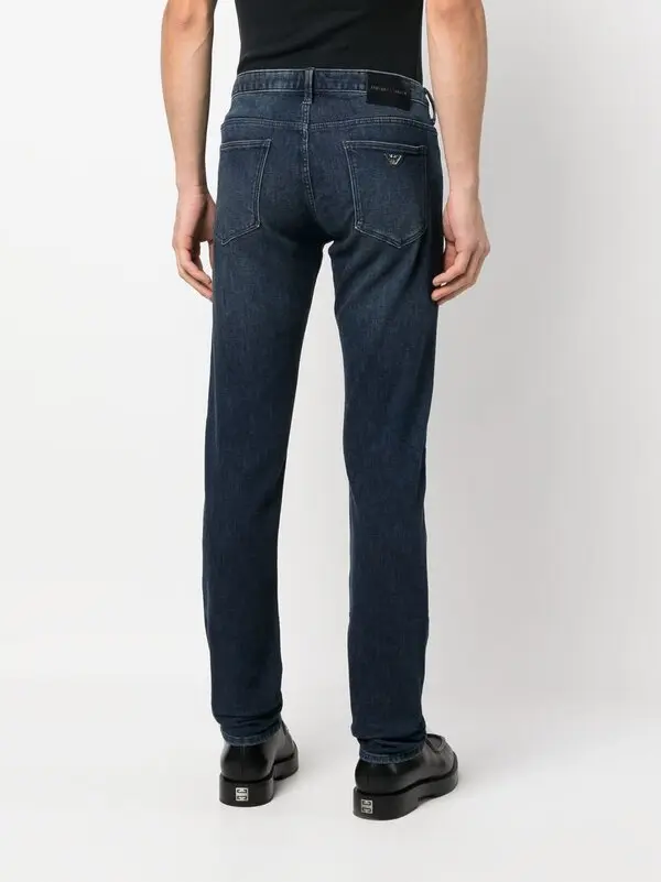 Emporio Armani Low-rise Skinny Jeans - Blue