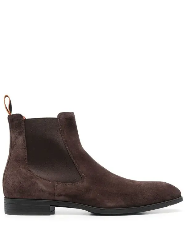 Santoni Elasticated-panel Boots - Brown