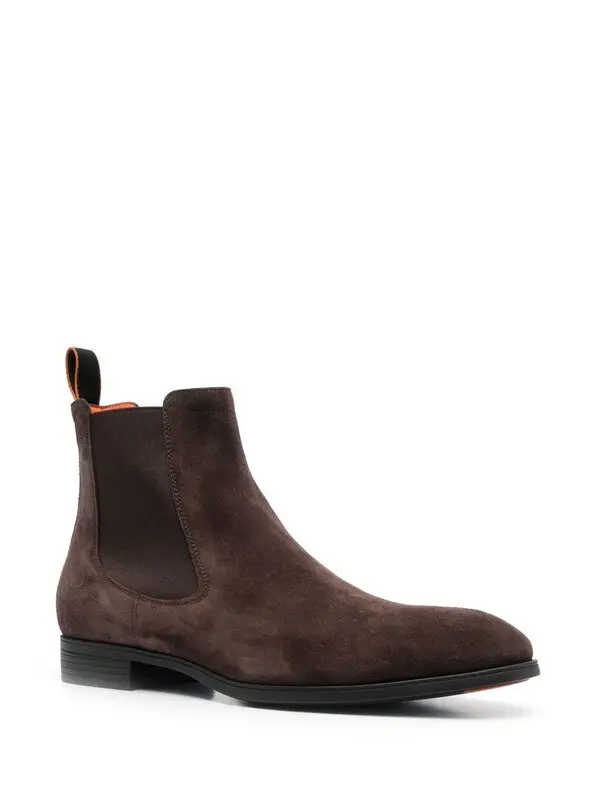 Santoni Elasticated-panel Boots - Brown