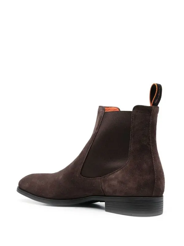Santoni Elasticated-panel Boots - Brown