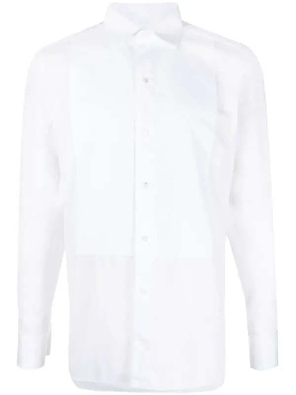 Zegna Panelled Evening Shirt - White