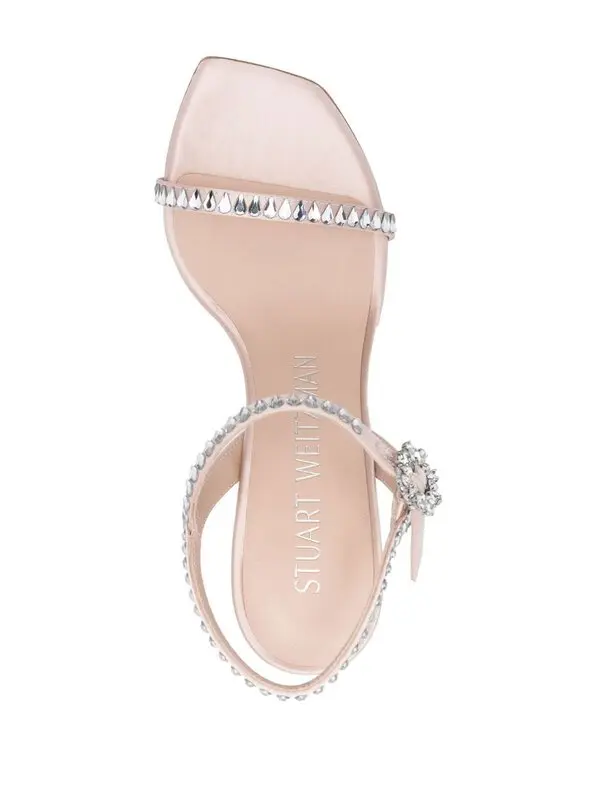 STUART WEITZMAN 100mm Crystal-embellished Open-toe Sandals