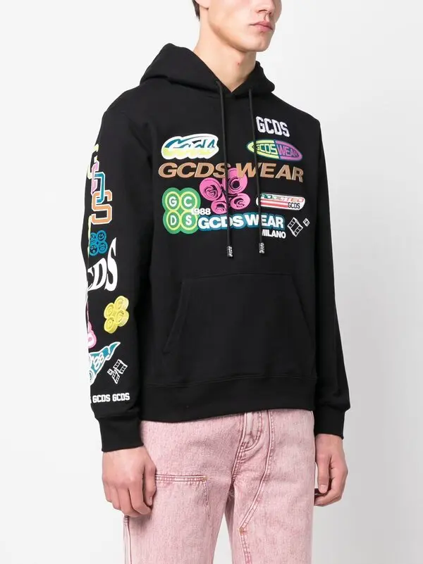 Gcds Logo-print Drawstring Hoodie
