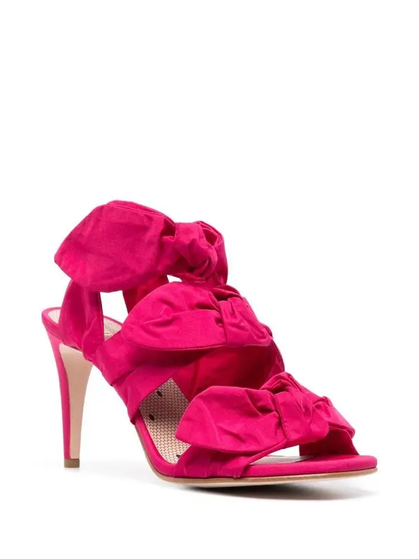 Red Valentino Bow-detail Heeled Sandals - Pink