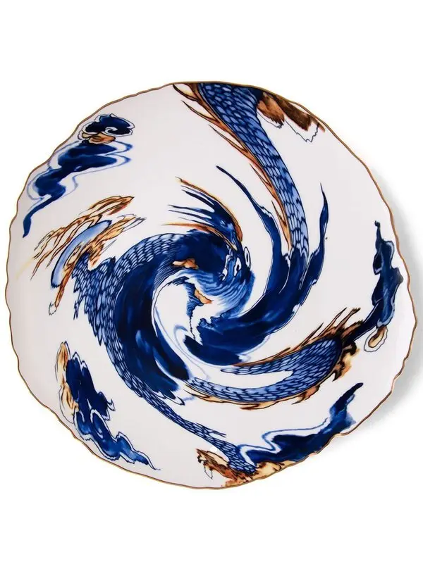 SELETTI Classics On Acid Imari Dragon Dinner Plate - White