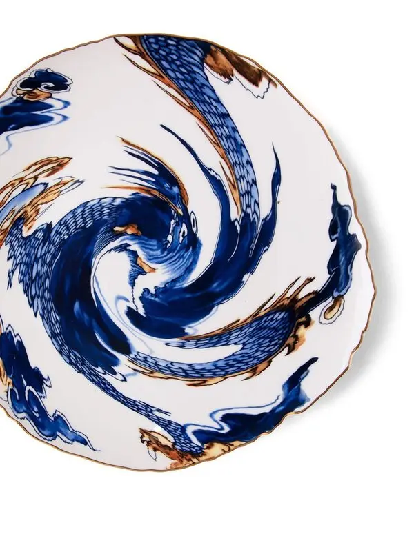 SELETTI Classics On Acid Imari Dragon Dinner Plate - White