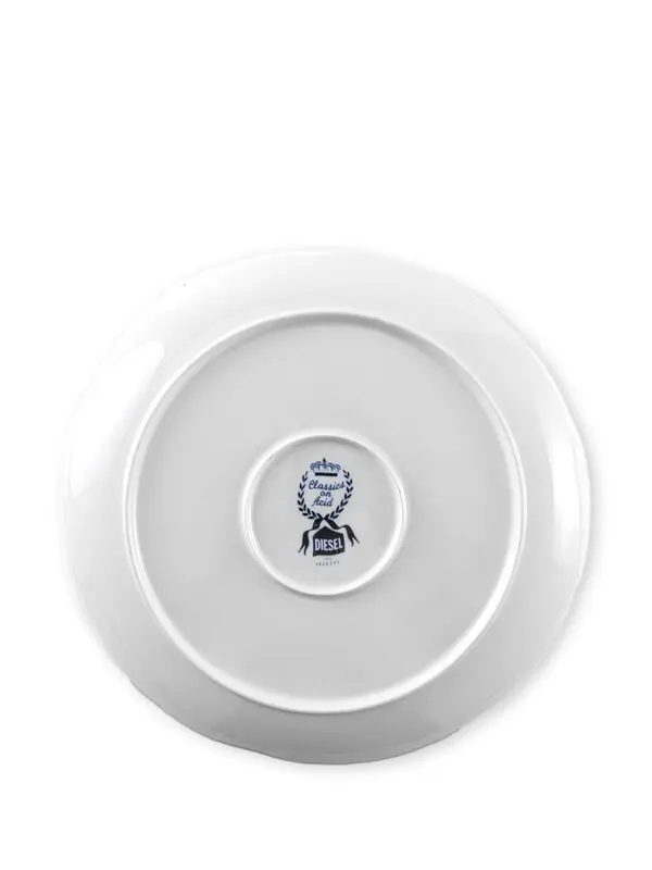 SELETTI Classics On Acid Blu Chinoiserie Dinner Plate - White