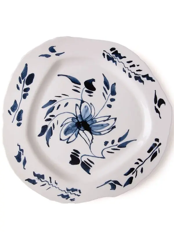 SELETTI Classics On Acid English Delft Dinner Plate - White