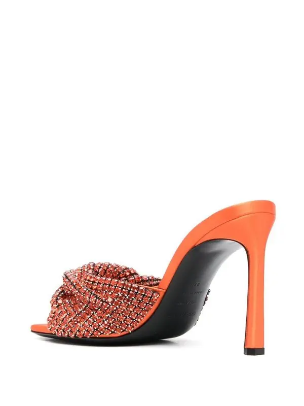 SERGIO ROSSI X Evangelie Smyrniotaki Crystal-embellished Sandals - Orange