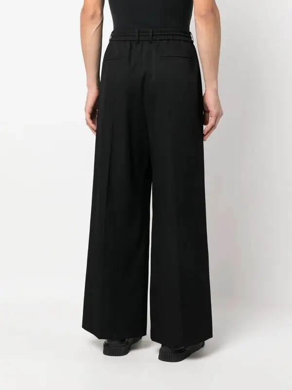 JUUN.J Pleated Wide-leg Trousers - Black