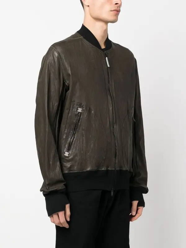 ISAAC SELLAM EXPERIENCE Zip-detail Leather Jacket