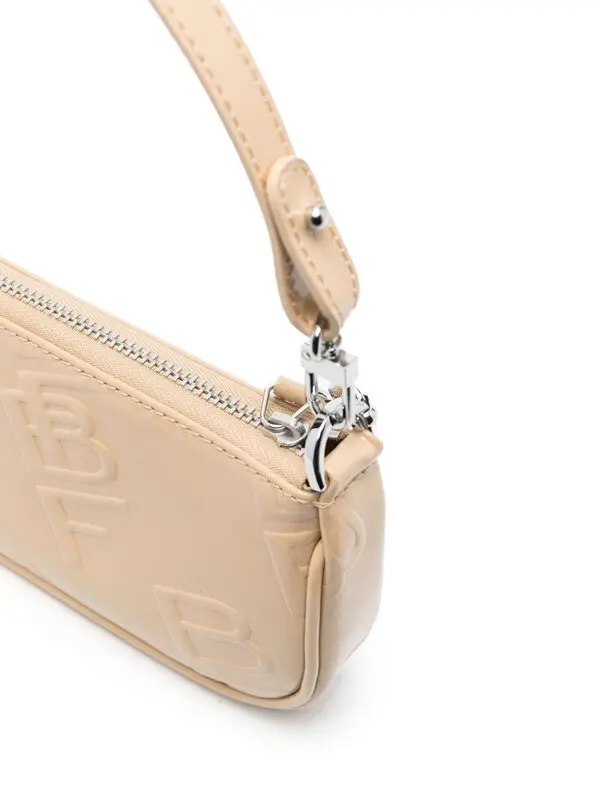 By Far Mini Rachel Embossed Shoulder Bag - Neutrals