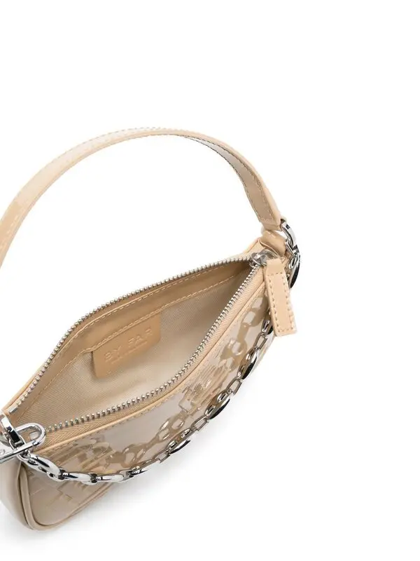 By Far Mini Rachel Embossed Shoulder Bag - Neutrals
