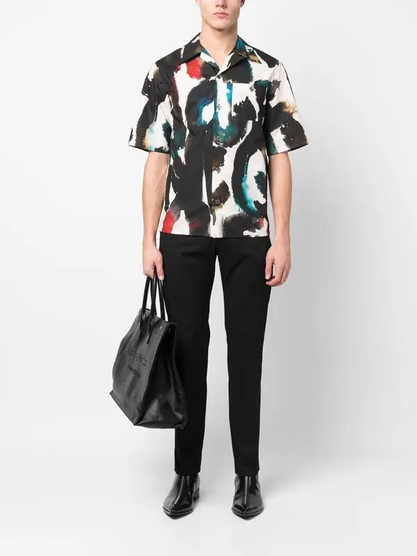 Dolce & Gabbana Tailored Trousers With Logo Tag - Black