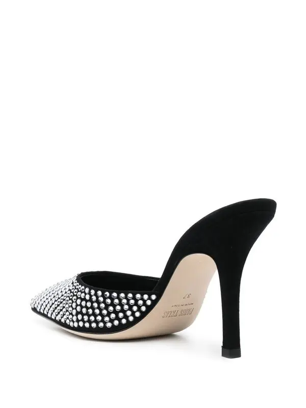 Paris Texas 100mm Hollywood Embellished Leather Mules