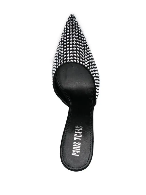Paris Texas 100mm Hollywood Embellished Leather Mules