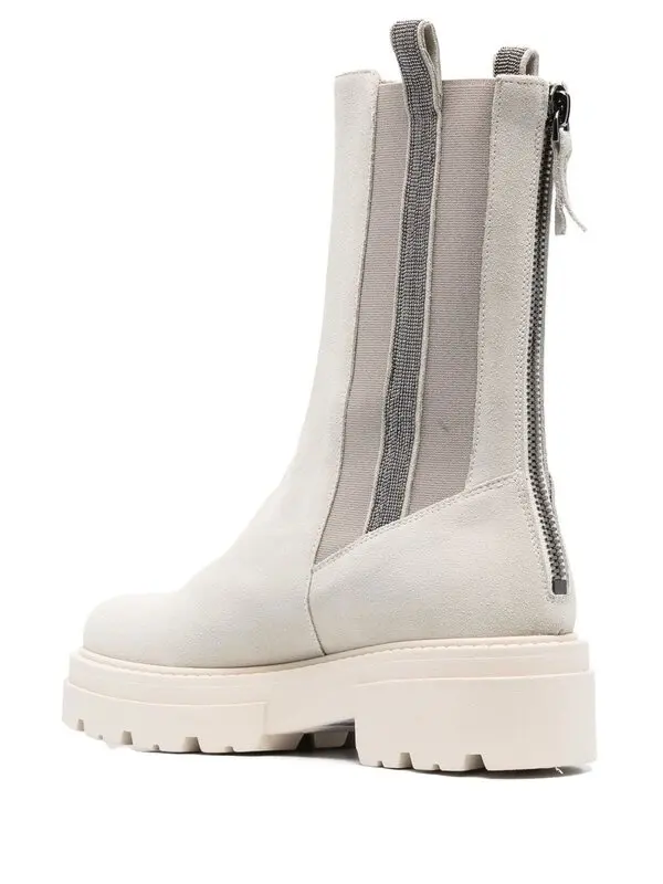 Fabiana Filippi 45mm Suede Boots - Neutrals