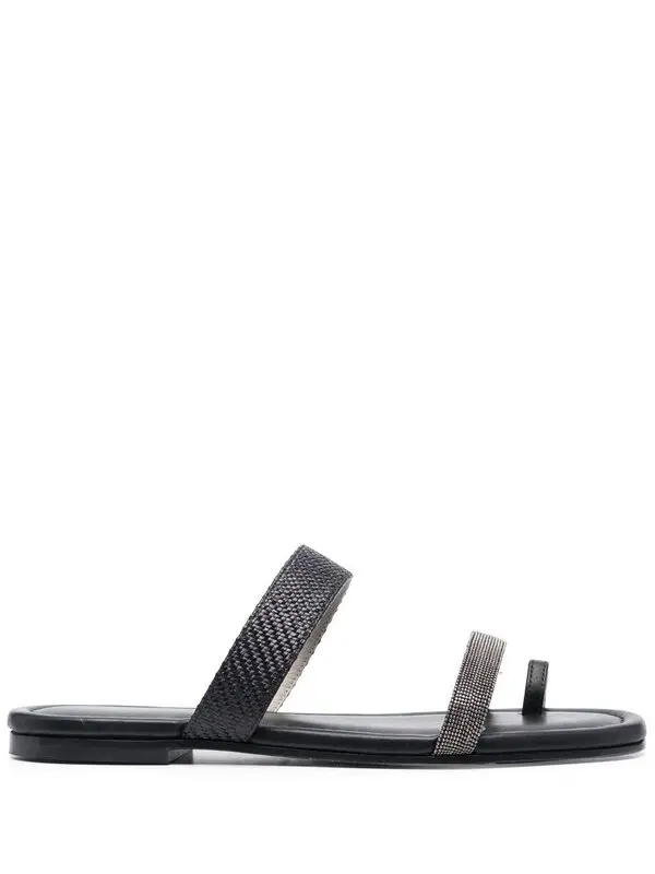 Fabiana Filippi 15mm Open-toe Leather Mules