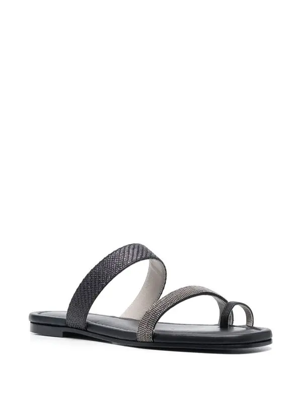 Fabiana Filippi 15mm Open-toe Leather Mules