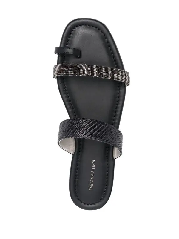 Fabiana Filippi 15mm Open-toe Leather Mules