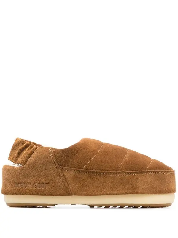 Moon Boot Evolution Suede Slippers - Brown