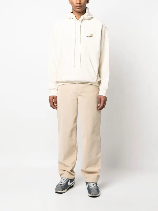 Carhartt Work In Progress American Script Cotton Hoodie - Neutrals