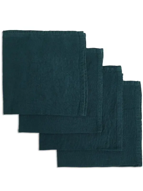 ONCE MILANO Linen Napkin Set - Blue