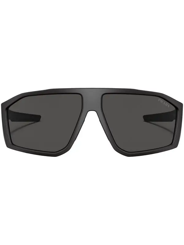 Prada Geometric Frame Sunglasses - Black