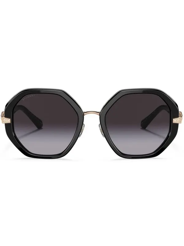 Bulgari Black and Gold Octagonal Sunglasses BVLGARI | Accessories | Blvgari Limited Edition Black  main image 3