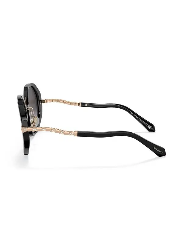 Bulgari Black and Gold Octagonal Sunglasses BVLGARI | Accessories | Blvgari Limited Edition Black  main image 2