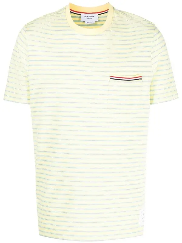 Thom Browne Striped Cotton T-shirt - Green