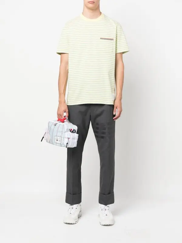 Thom Browne Striped Cotton T-shirt - Green