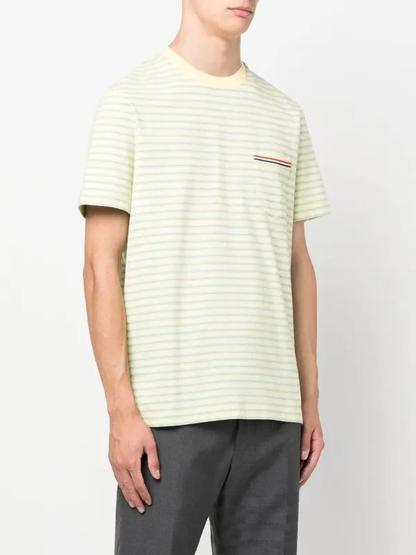 Thom Browne Striped Cotton T-shirt - Green