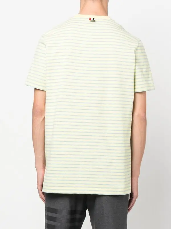 Thom Browne Striped Cotton T-shirt - Green